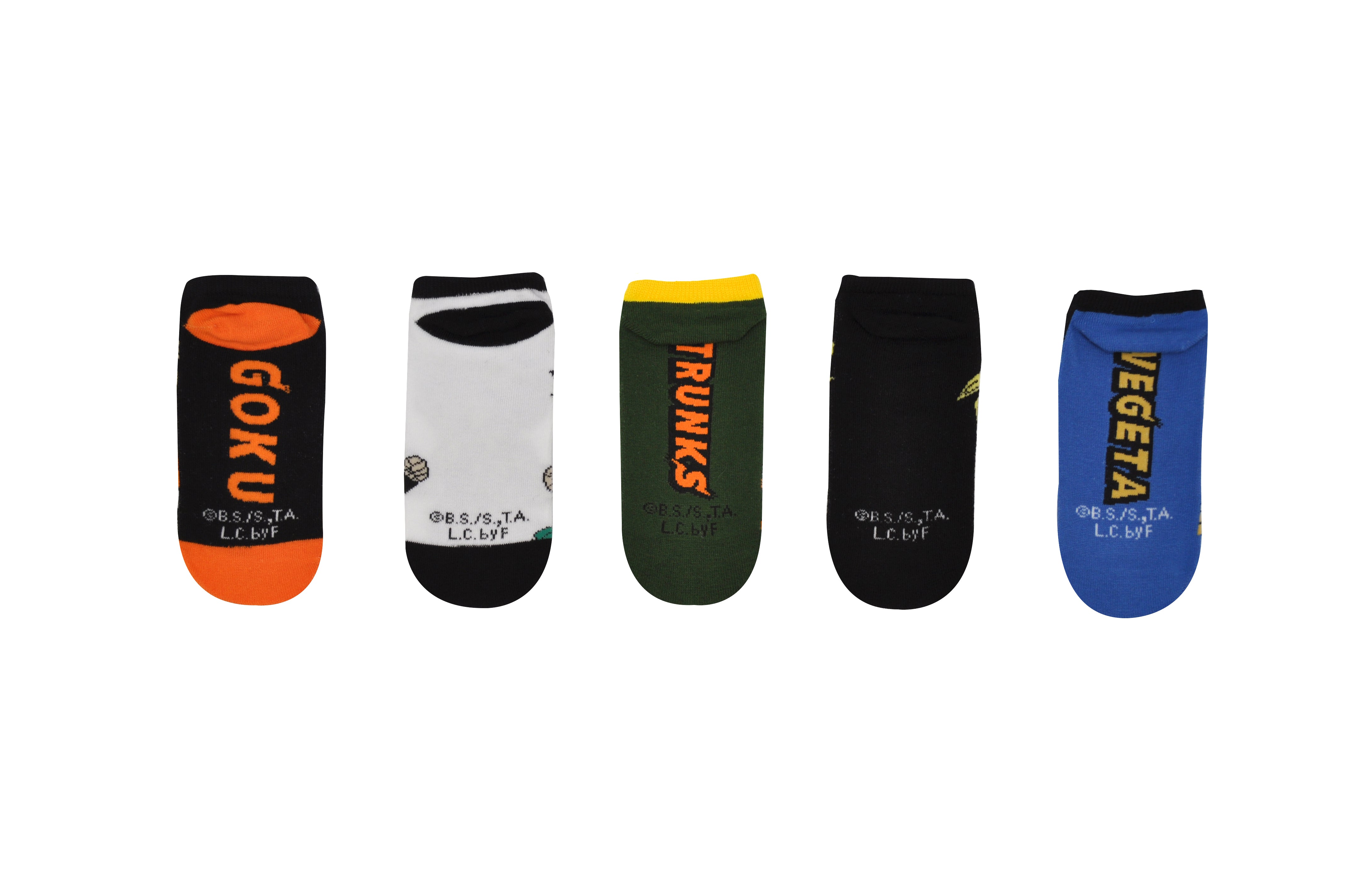 Dragon Ball Five Super Characters Low-Cut Sock Set - 5-Pack ...